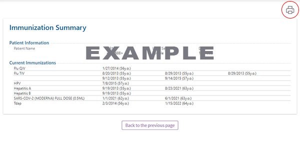 Access and print vaccine records - Austin Regional Clinic